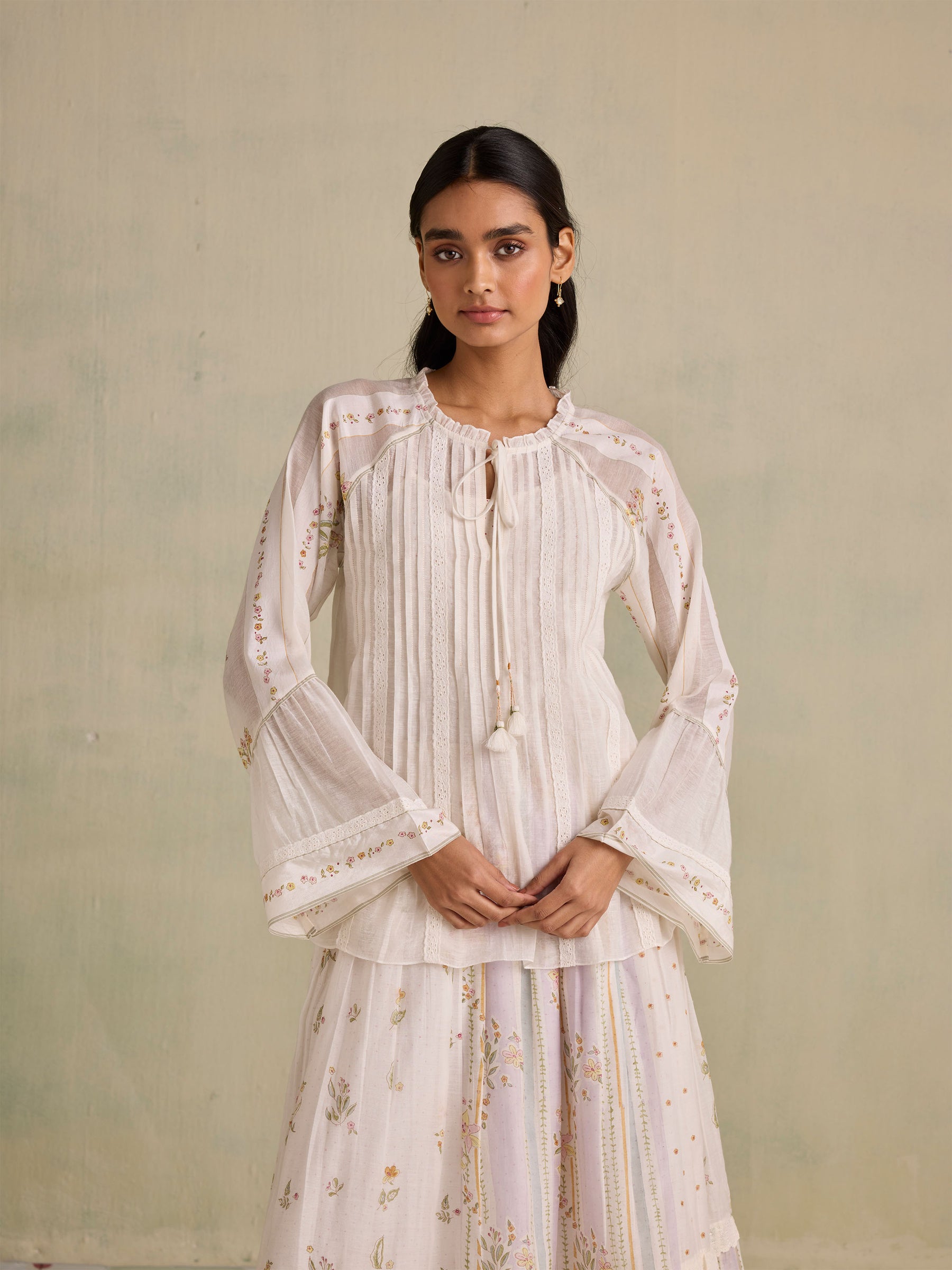 Poppy Blouse | Floral Block Prints | Light & Breathable | Buna Studio