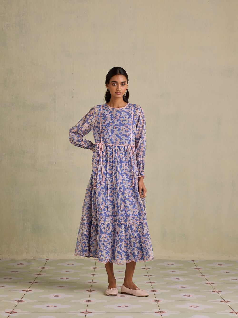 Blue iris Maxi Dress | Blue Chintz Print | Summer 25 | Buna Studio