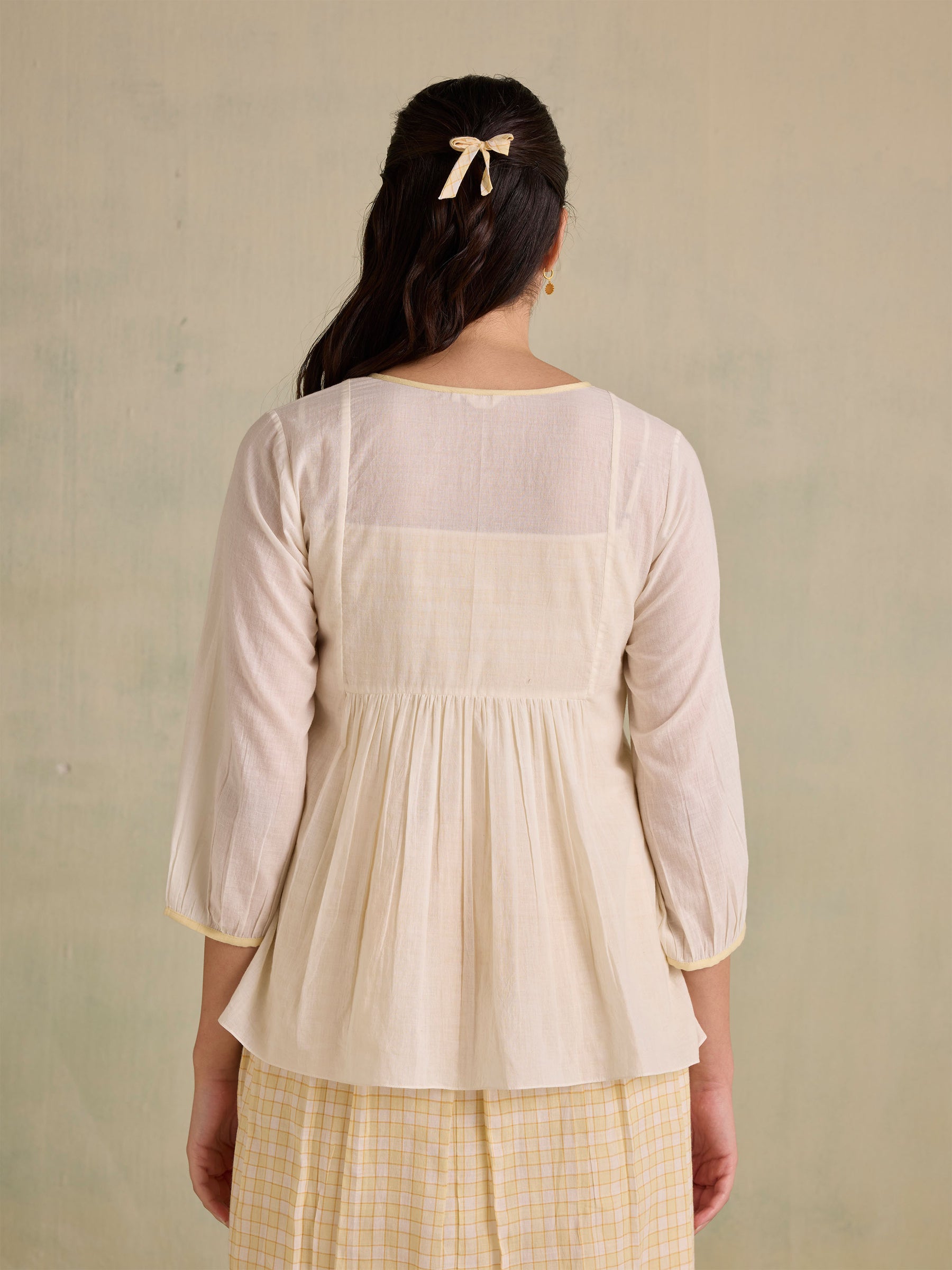 Little Things Smock Top | Hand Smocked | Handwoven Cotton | Buna Studio