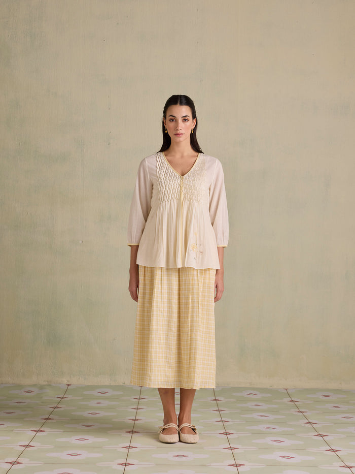 Little Things Smock Top | Hand Smocked | Handwoven Cotton | Buna Studio