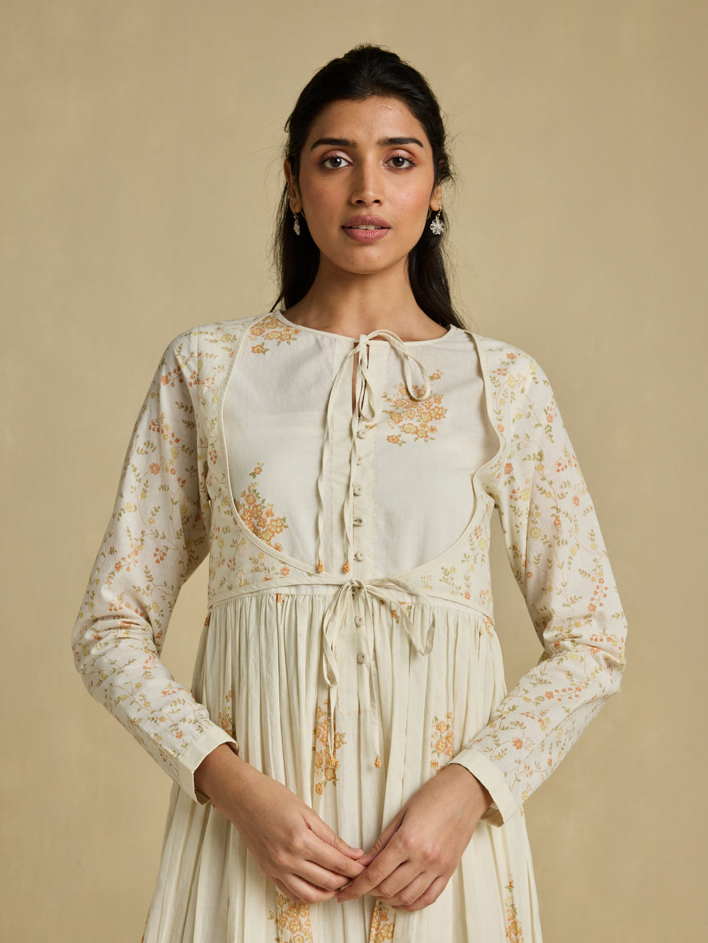 Quiet Joy Cotton Dress | Hand Block Printed Handwoven Cotton