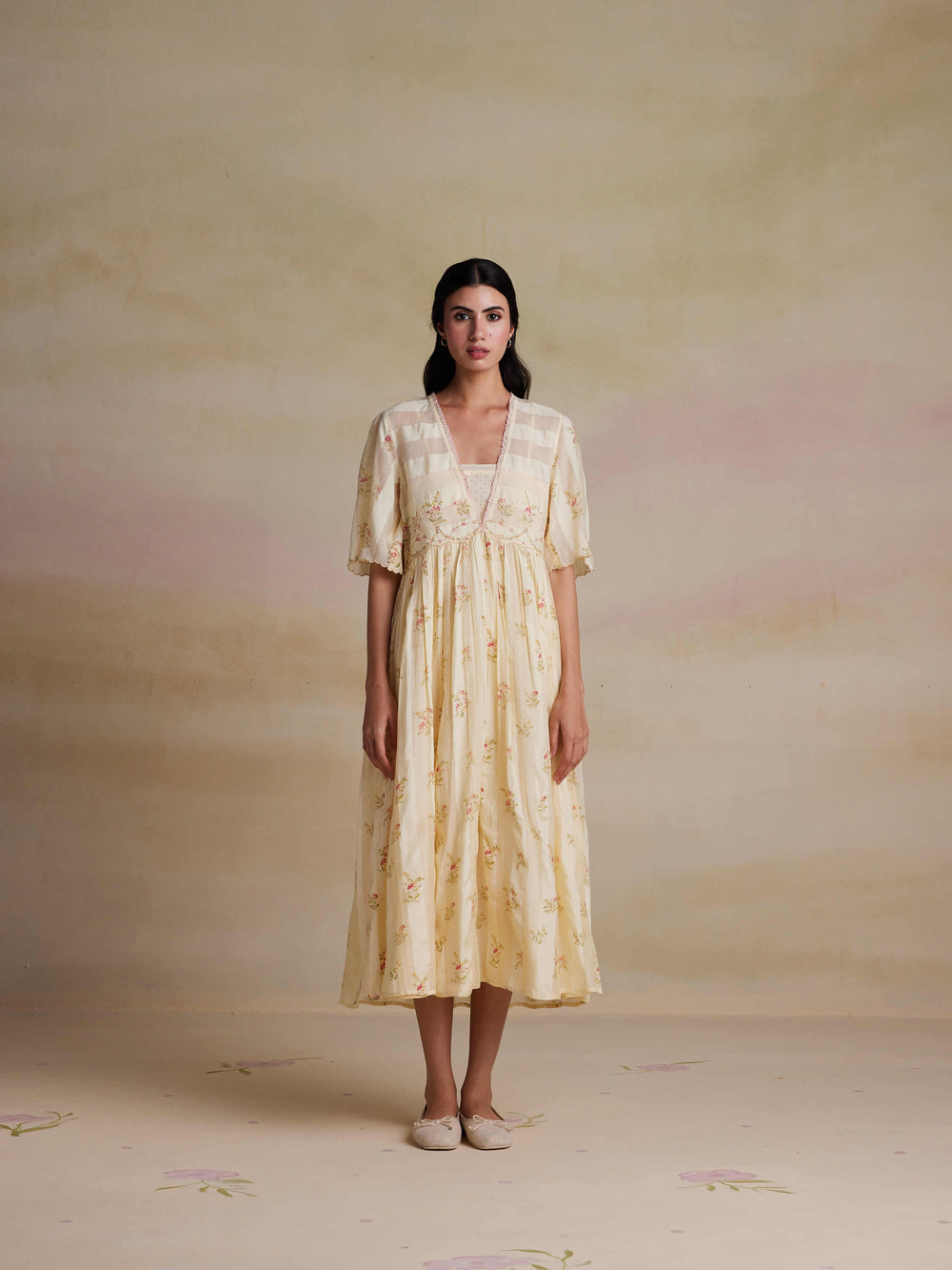 Cascading Vines Midi Dress: Bloom in Style This Spring