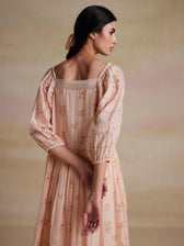 Chasing Sunsets Romantic Peasant Dress with Floral Prints