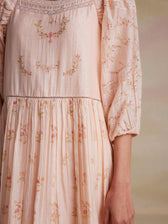 Chasing Sunsets Romantic Peasant Dress with Floral Prints