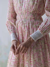 Pastoral Idyll Floral Flowy Midi Dress | Buna Studio