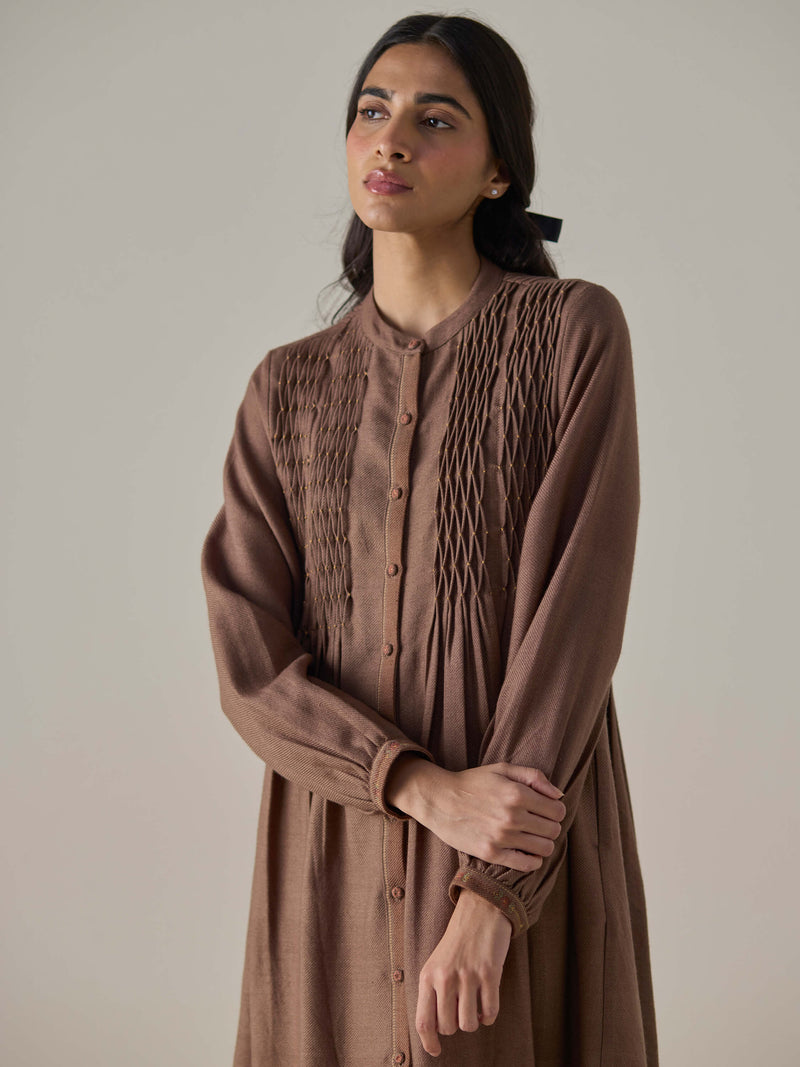 Cinnamon Merino Wool Dress | Fall 24 | Collection: Folktale | Buna Studio