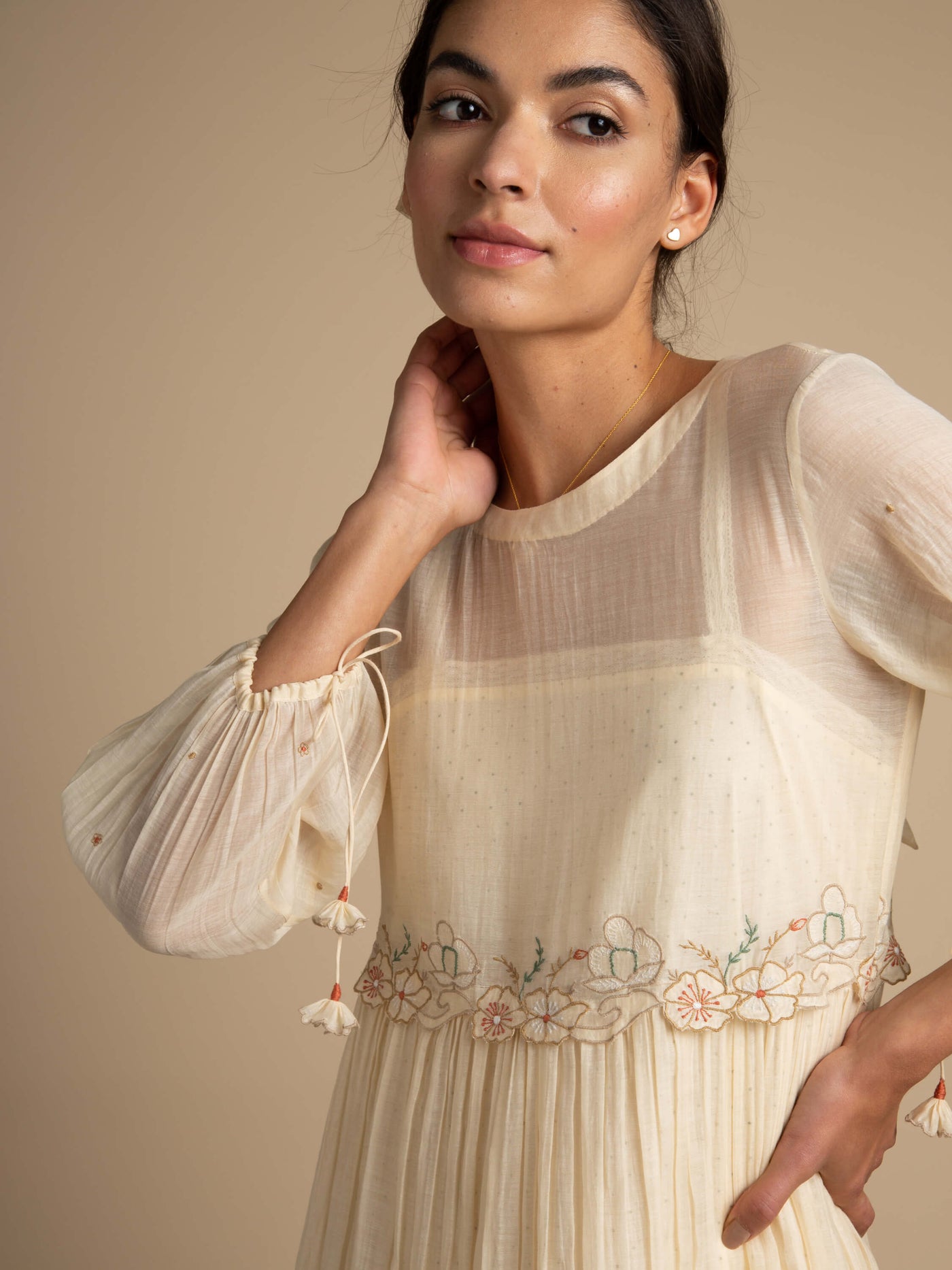 At The Gallery Dress: Buy Romantic Floral Cutwork Dress