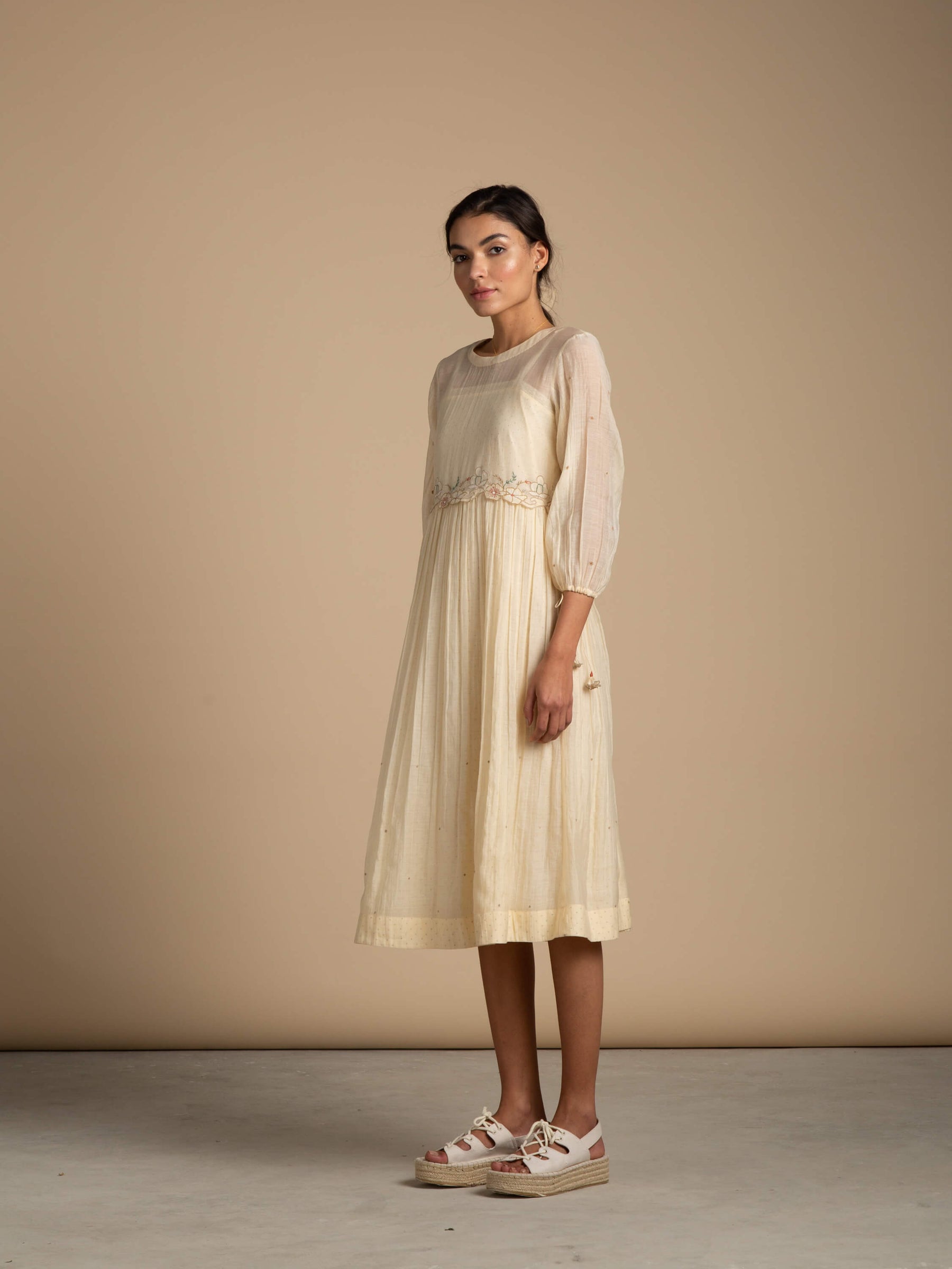 At The Gallery Dress: Buy Romantic Floral Cutwork Dress
