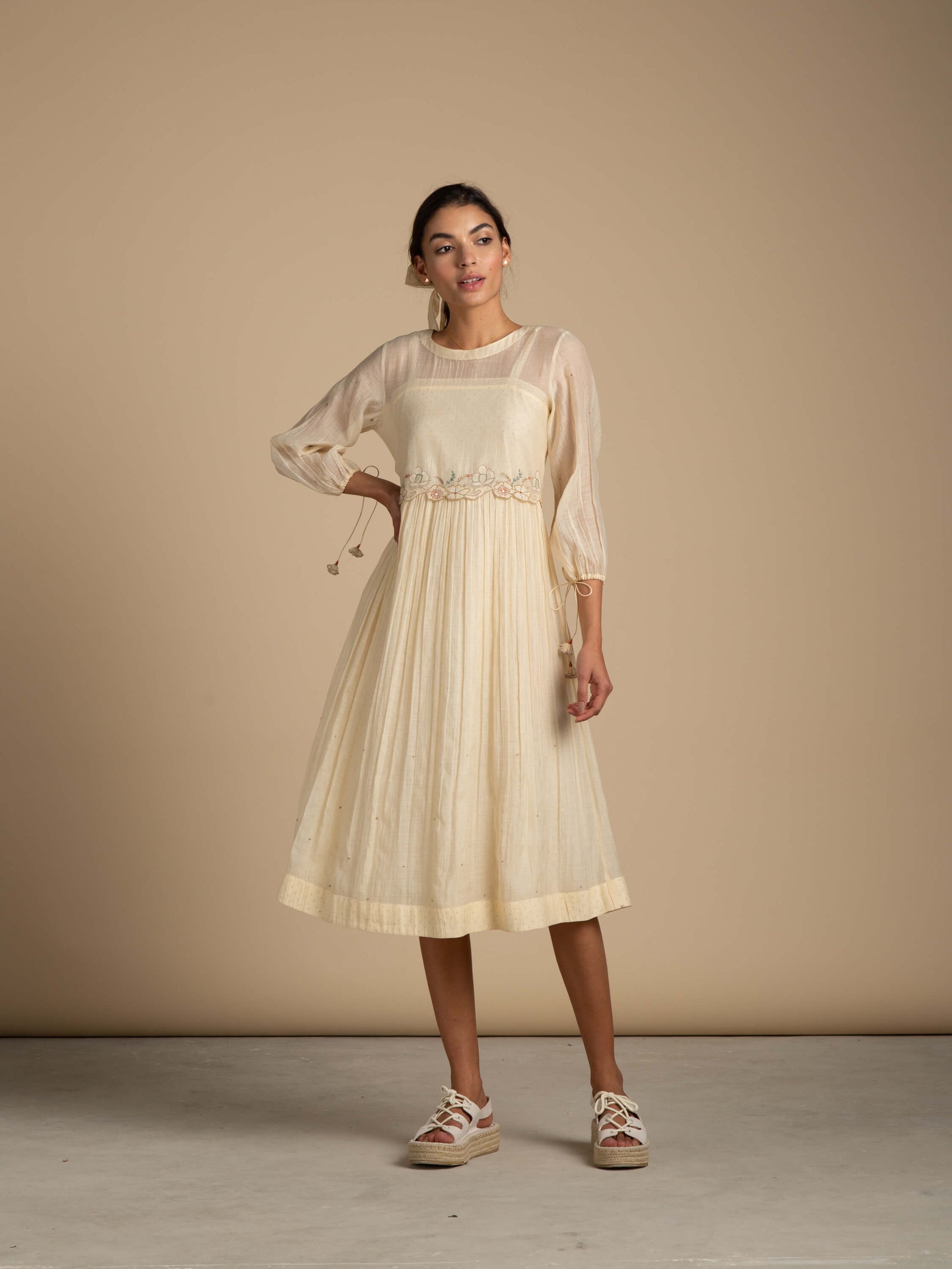 At The Gallery Dress: Buy Romantic Floral Cutwork Dress