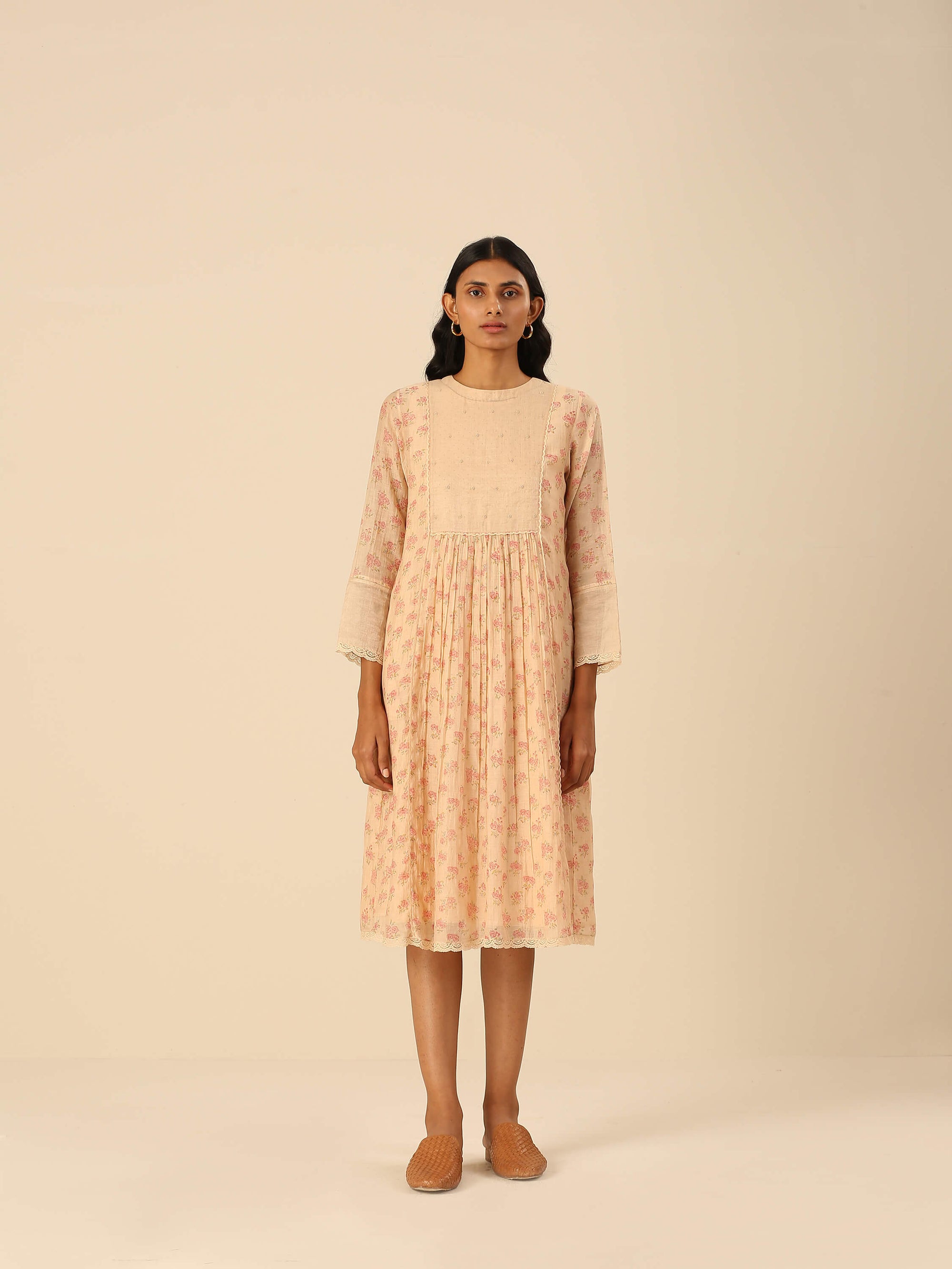 Cottage Core Rose Midi Dress: Embrace Romantic Style