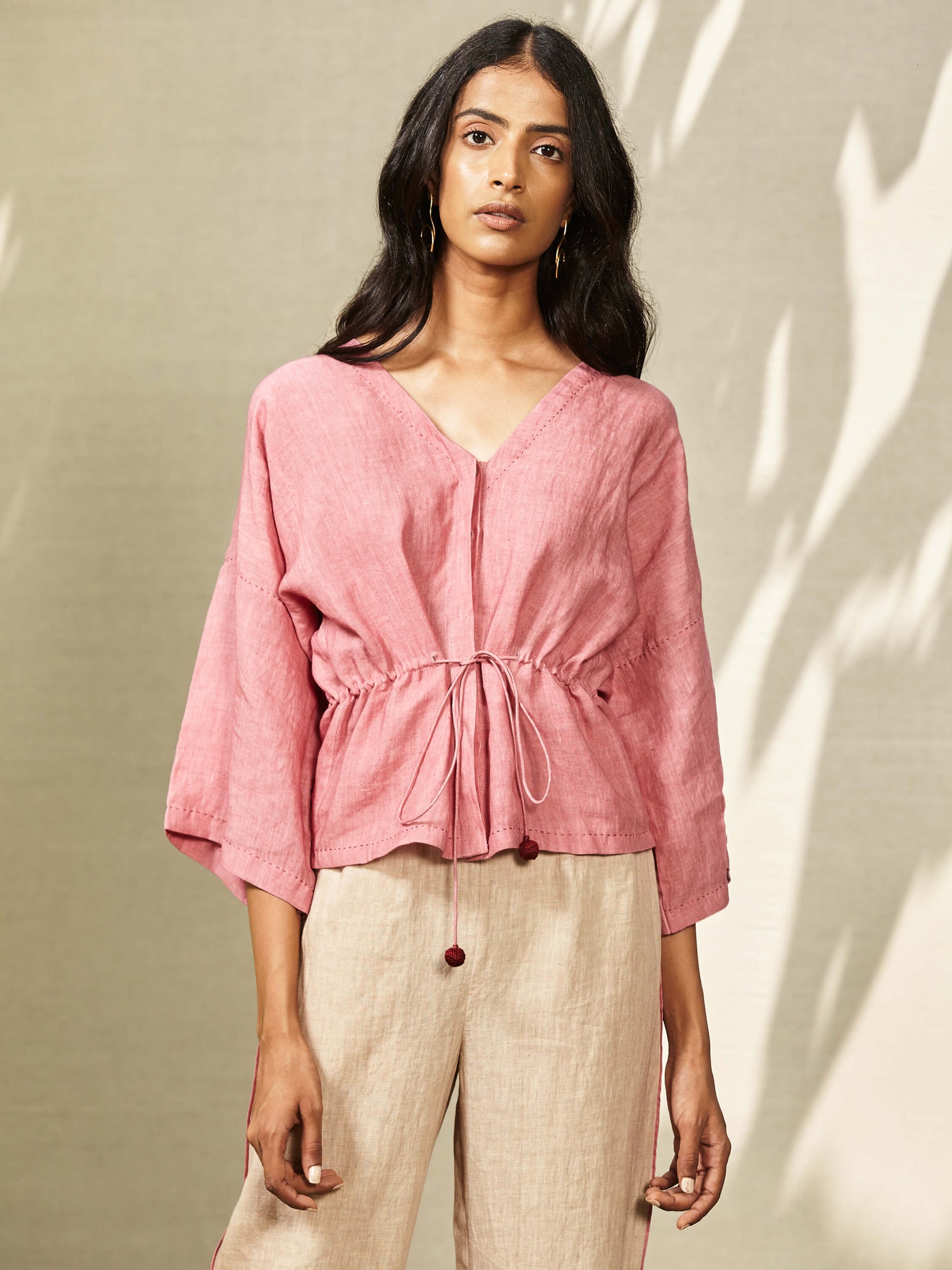 Potter's Wheel Top: Shop Handwoven Linen Tops