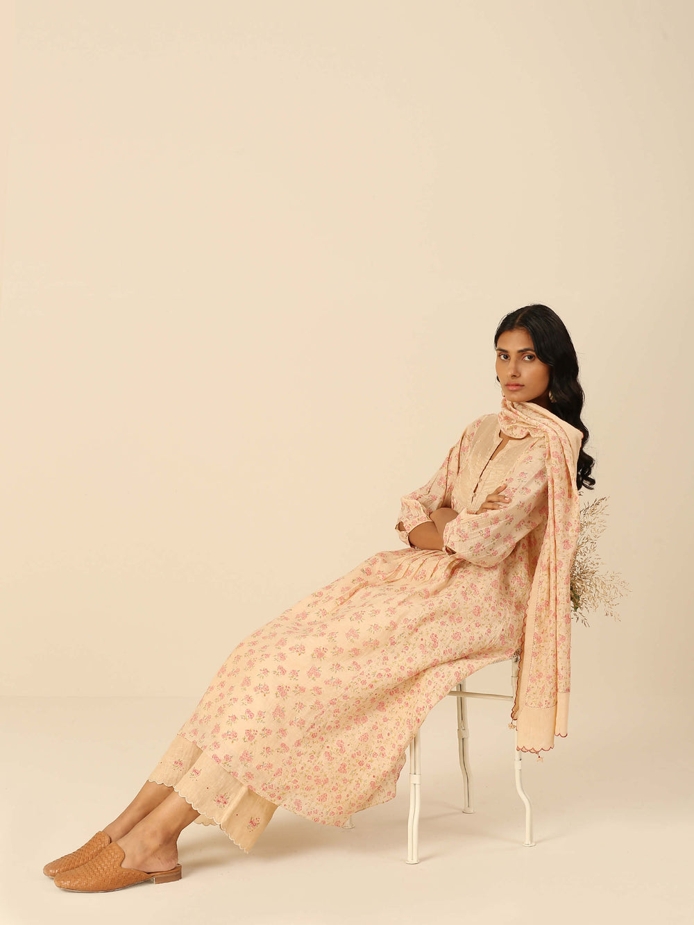 Rosella Midi Dress: Shop Elegant Peach Rose Dresses